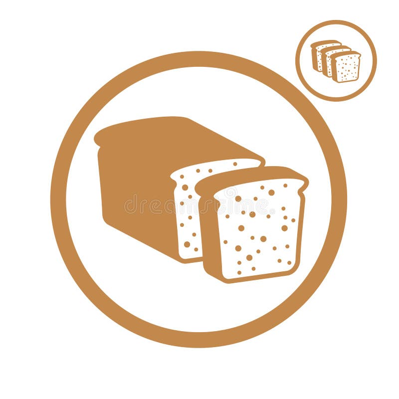Icône de pain illustration de vecteur. Illustration du signe - 42986696