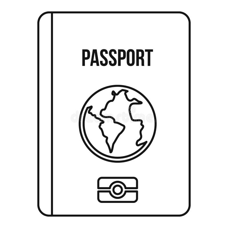 Icône De Passeport, Style D'ensemble Illustration de Vecteur ...