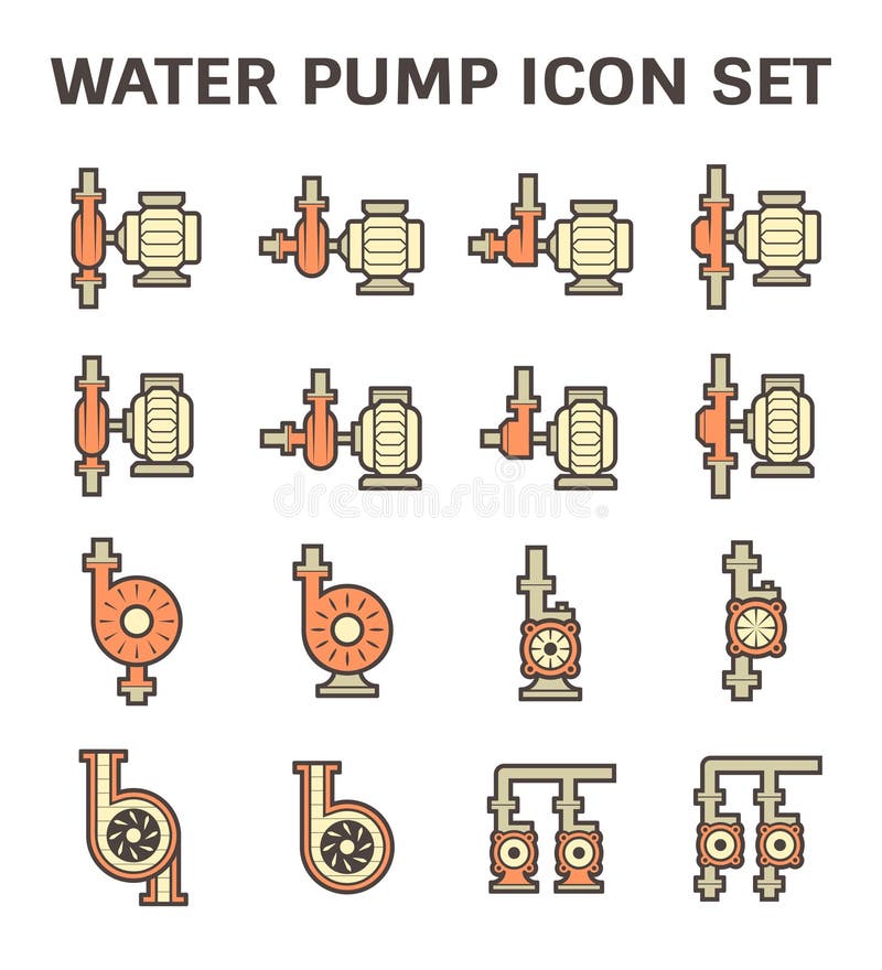 Icône de la pompe à eau illustration de vecteur. Illustration du graphisme - 160038528