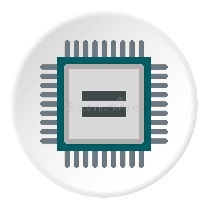 Icône de puce, style plat illustration de vecteur. Illustration du ...