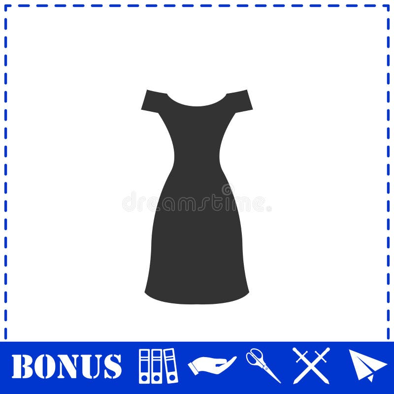 Ic?ne de robe plate illustration de vecteur. Illustration du cintre ...