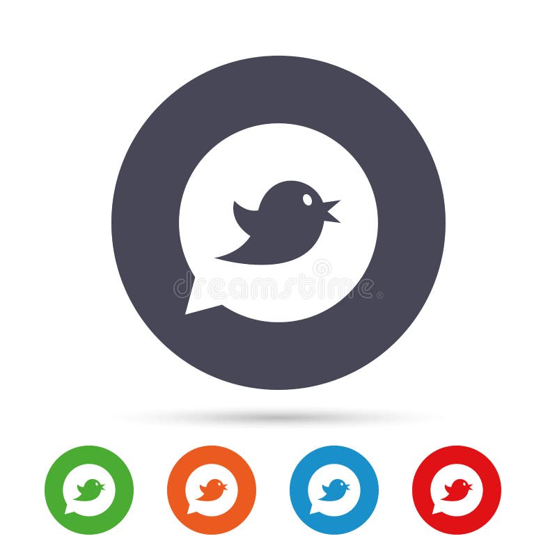 Icône De Signe D'oiseau Symbole Social De Media Illustration de Vecteur ...