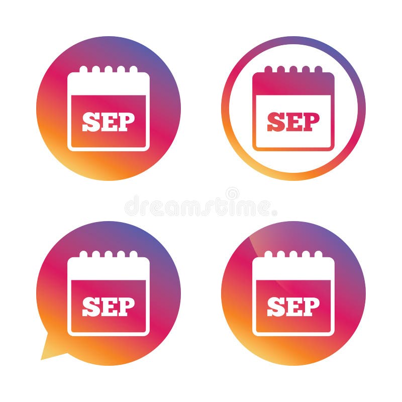 Icône De Signe De Calendrier Symbole De Mois De Septembre Illustration ...