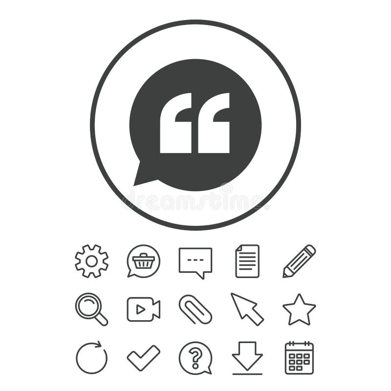 Icône De Signe De Citation Symbole De Marque De Citation Illustration ...