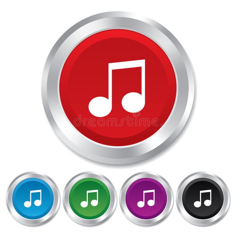 Icône De Signe De Note De Musique. Symbole Musical. Illustration de ...