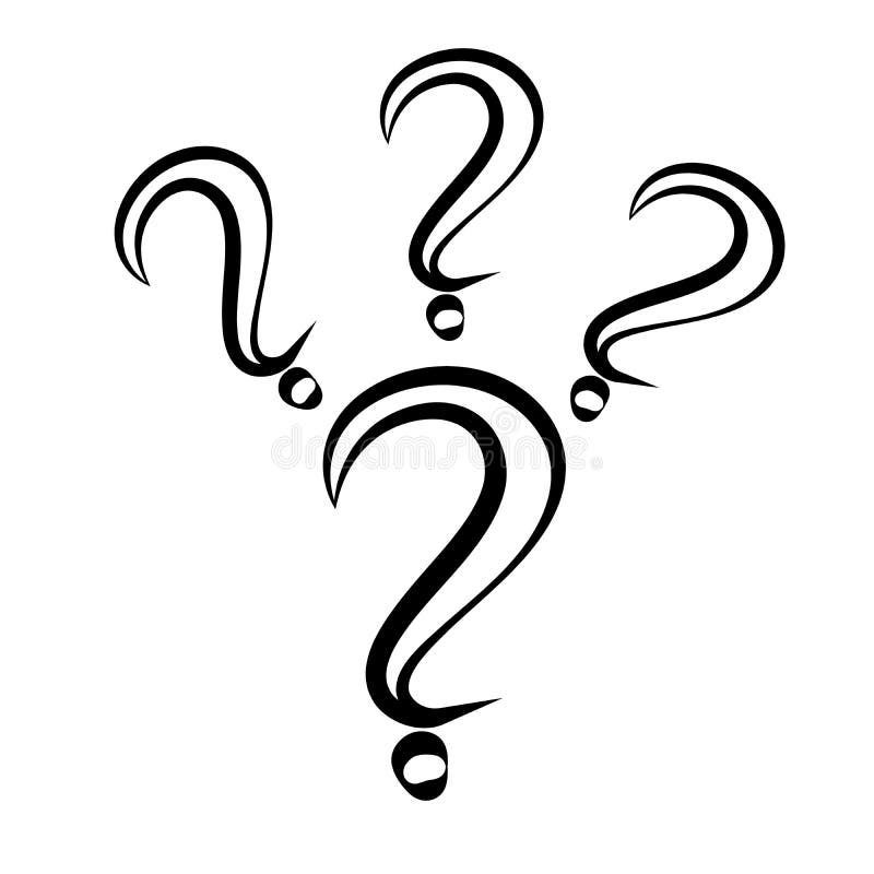 Icône Noire De Signe De Point D'interrogation Avec L'ombre ...