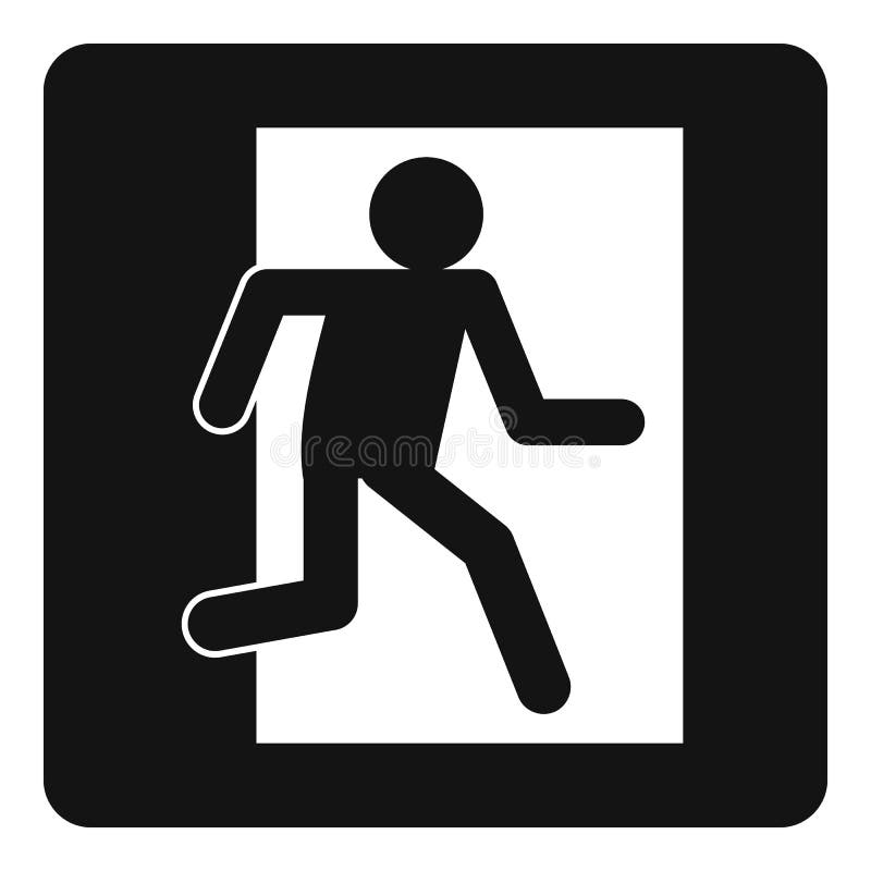 Icône De Signe De Sortie De Secours Simple Illustration de Vecteur ...