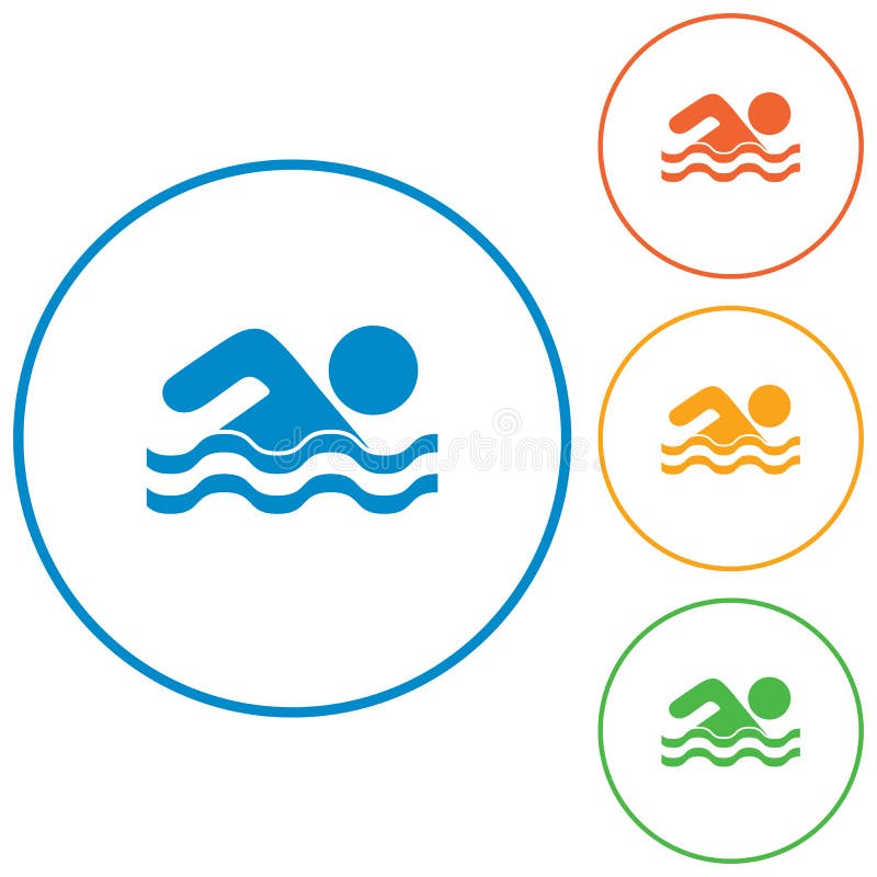 Icône De Sport Aquatique De Natation Illustration de Vecteur ...