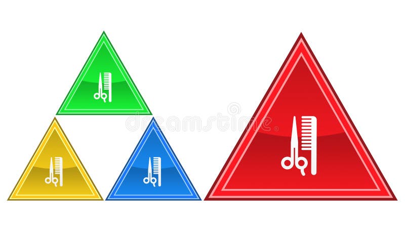 Icône De Styliste En Coiffure, Signe, Illustration Illustration Stock ...