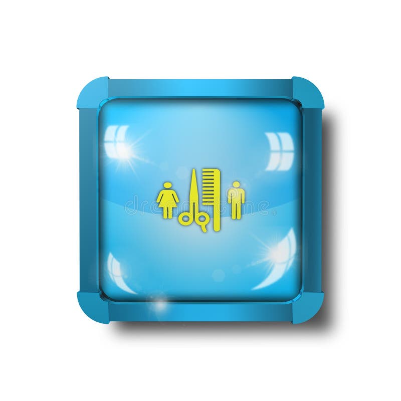 Icône De Styliste En Coiffure, Signe, Illustration Illustration Stock ...