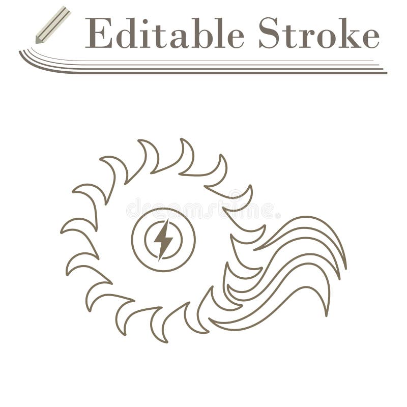 Ic?ne de turbine de l'eau illustration de vecteur. Illustration du hydroélectricité - 154872739