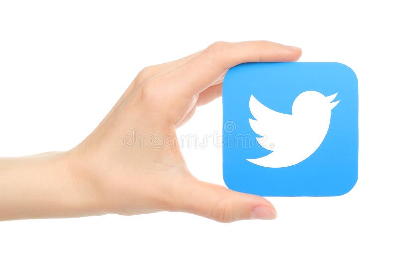 Icône De Twitter De Prises De Main Photo stock éditorial - Image du ...