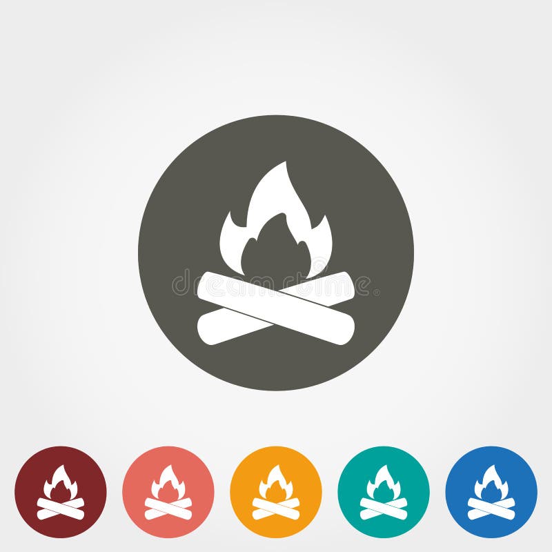 Icône de vecteur de feu illustration stock. Illustration du inflammable ...