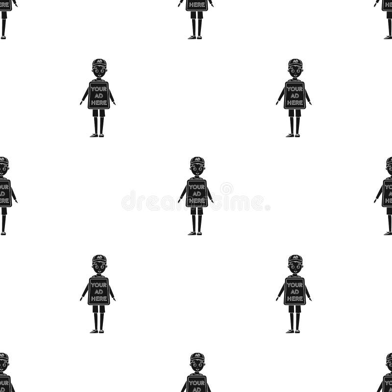 Icône Humaine De Panneau Daffichage Dans Le Style Noir Disolement Sur