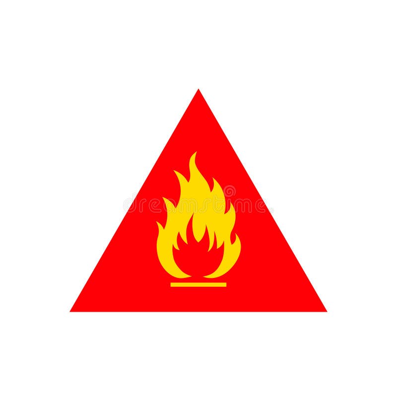 Icône inflammable de signe illustration de vecteur. Illustration du ...