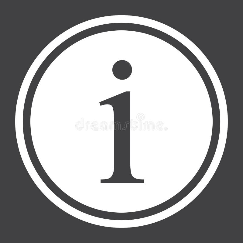 Icône, Infos Et Site Web Solides De Signe De L'information Illustration ...