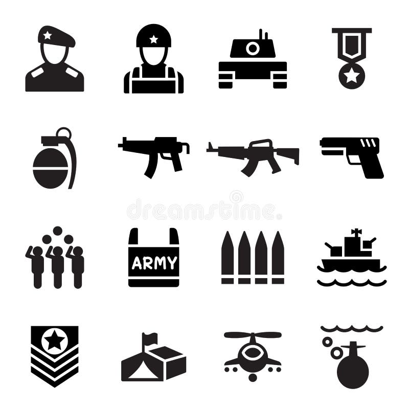 Icône militaire illustration stock. Illustration du graphisme - 72474540