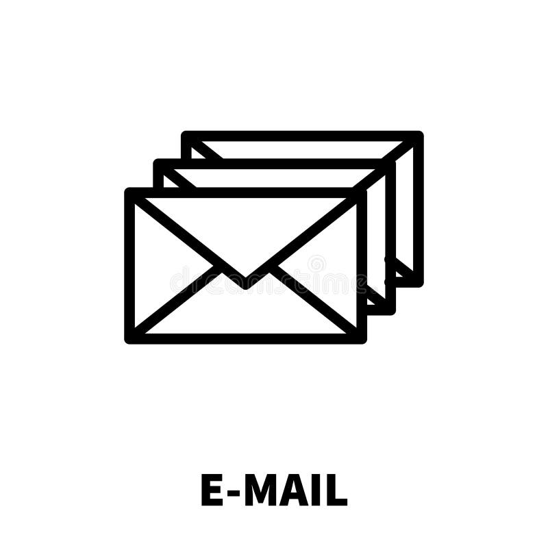Icône Ou Logo D'email Dans La Ligne Style Moderne Illustration de ...