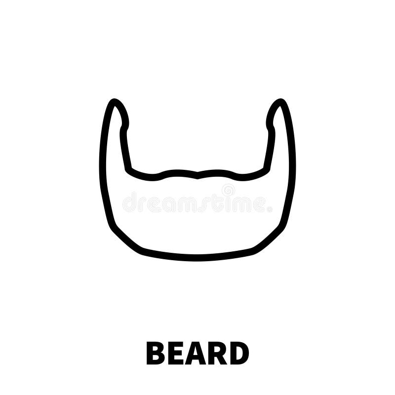 Icône Ou Logo De Barbe Dans La Ligne Style Moderne Illustration de Vecteur - Illustration du ...