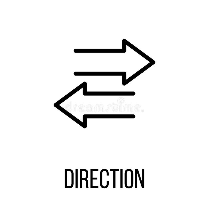 Icône Ou Logo De Direction Dans La Ligne Style Moderne Illustration de ...