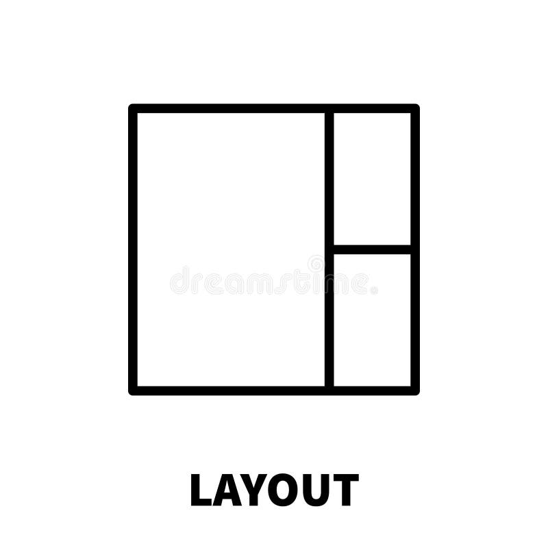Icône Ou Logo De Disposition Dans La Ligne Style Moderne Illustration ...