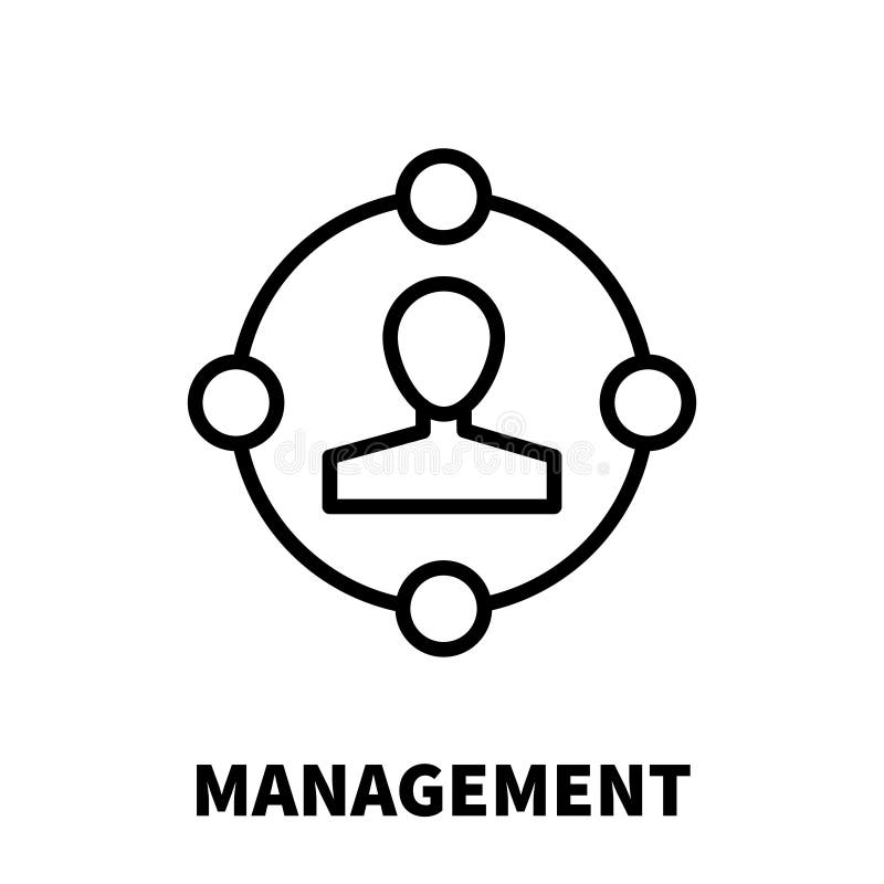 Icône Ou Logo De Gestion Dans La Ligne Style Moderne Illustration de ...