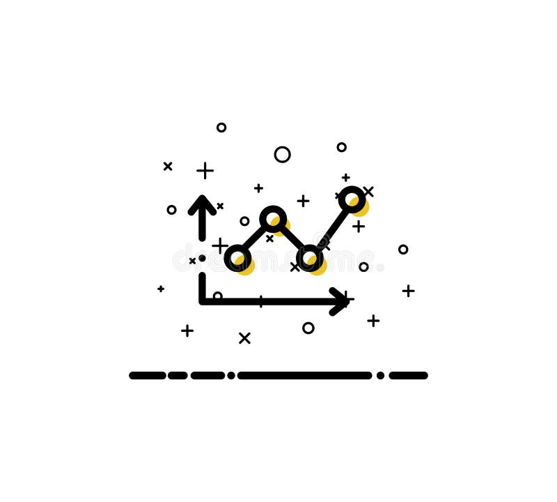 Icône plate de diagramme illustration de vecteur. Illustration du ...