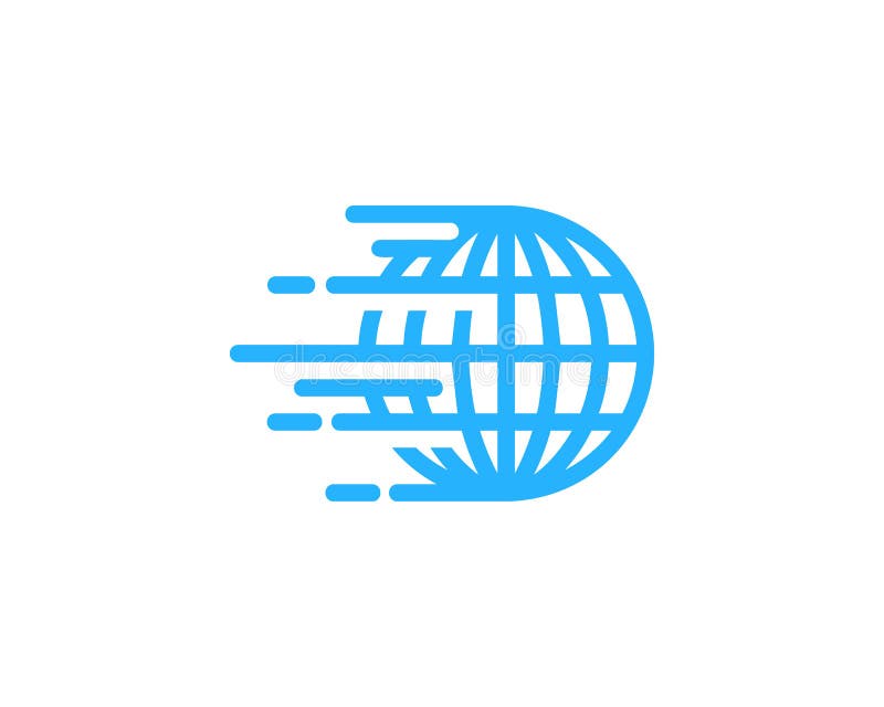 Icône Rapide Logo Design Element De Globe De Vitesse Illustration de ...