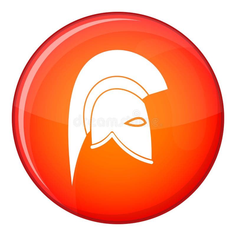 Icône Romaine De Casque, Style Plat Illustration de Vecteur - Illustration du armure, graphisme ...