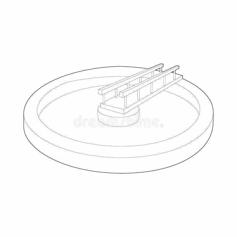 Icône Ronde De Piscine, Style D'ensemble Illustration de Vecteur ...