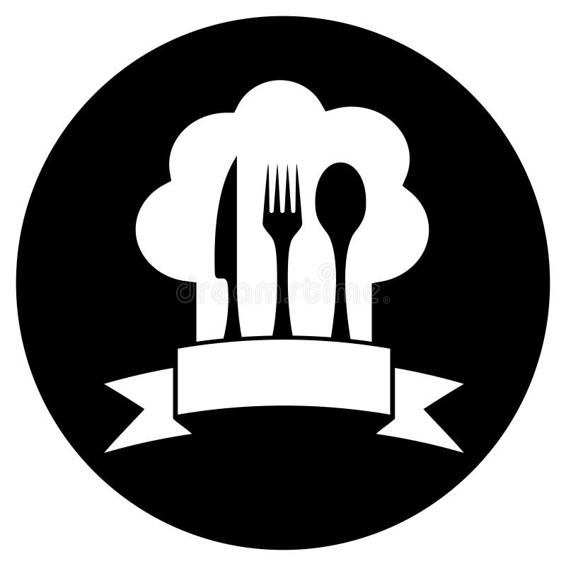 Icône ronde de restaurant illustration de vecteur. Illustration du logo ...