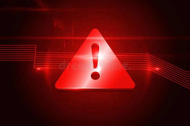 Icône Rouge Brillante D'une Attention Illustration Stock - Illustration ...