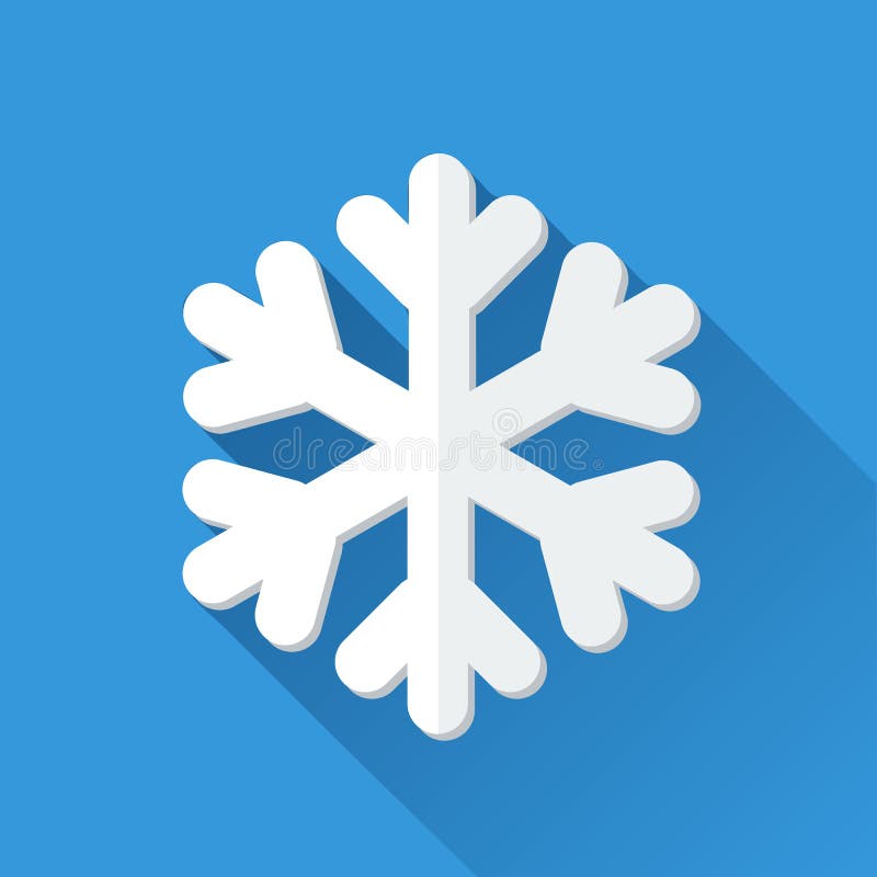 Icône Simple De Flocon De Neige Dans Le Style Plat Illustration de ...