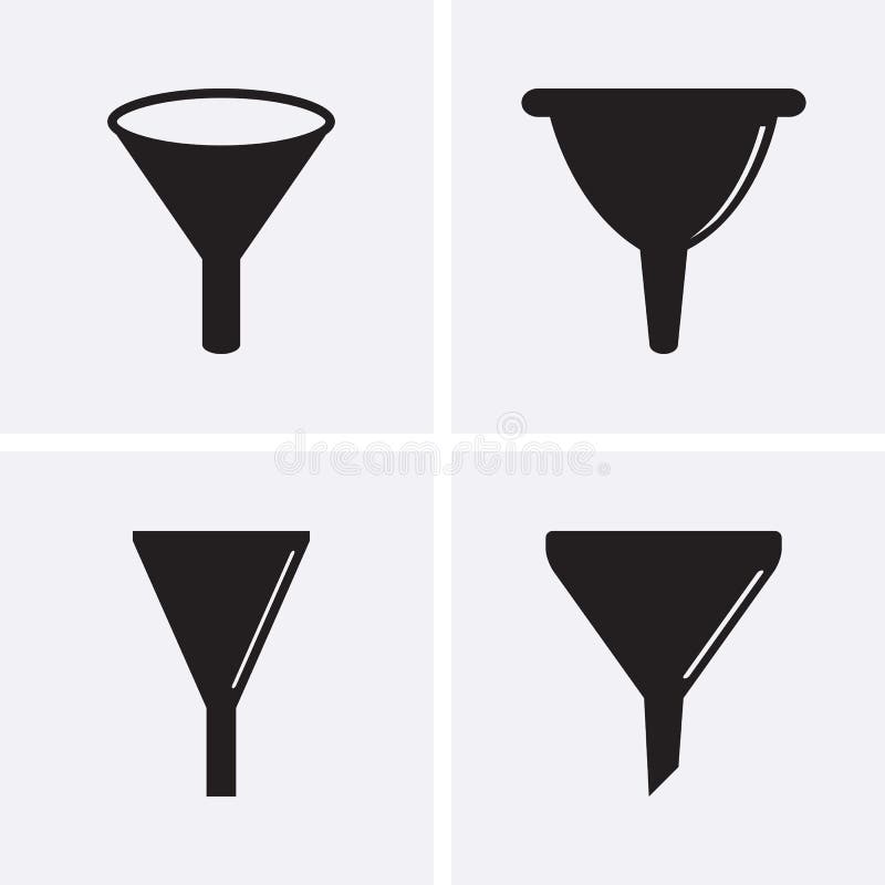Icônes d'entonnoir illustration de vecteur. Illustration du coulée ...