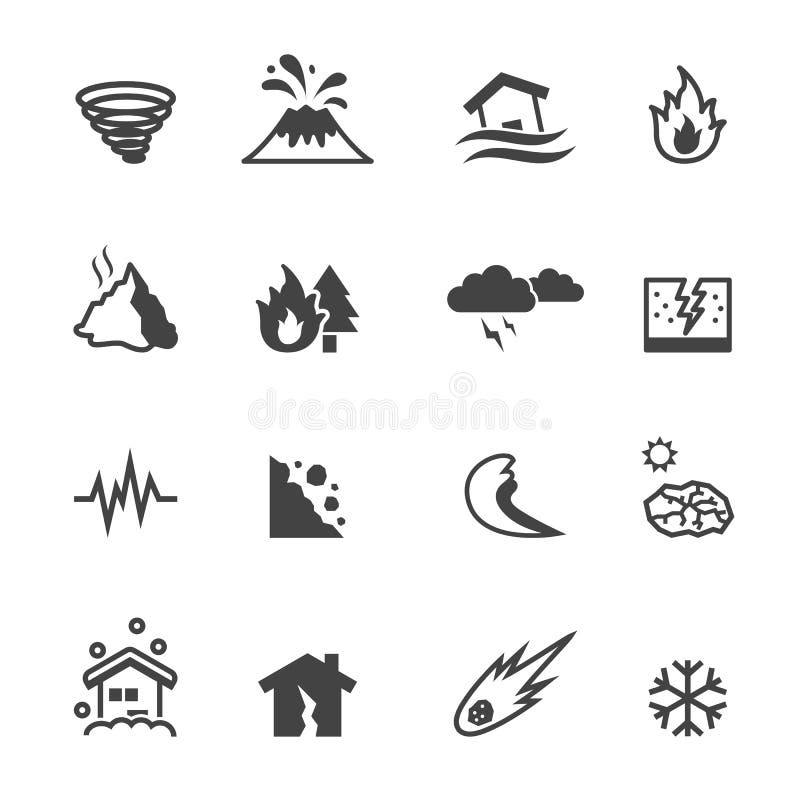 Vecteur Art Logo Template D'illustration De Catastrophe Naturelle ...