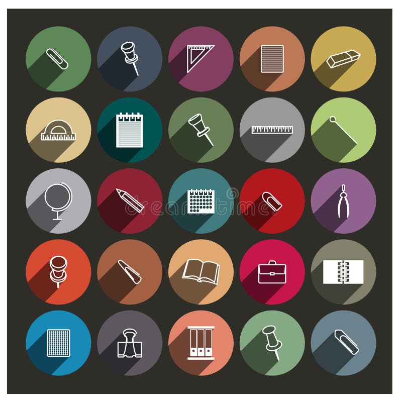 Icônes De Chancellerie, Illustration De Vecteur Illustration de Vecteur ...