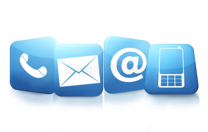 Icônes de contactez-nous illustration stock. Illustration of message ...