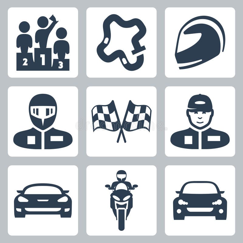 Icônes De Course De Vecteur Illustration de Vecteur - Illustration du ...