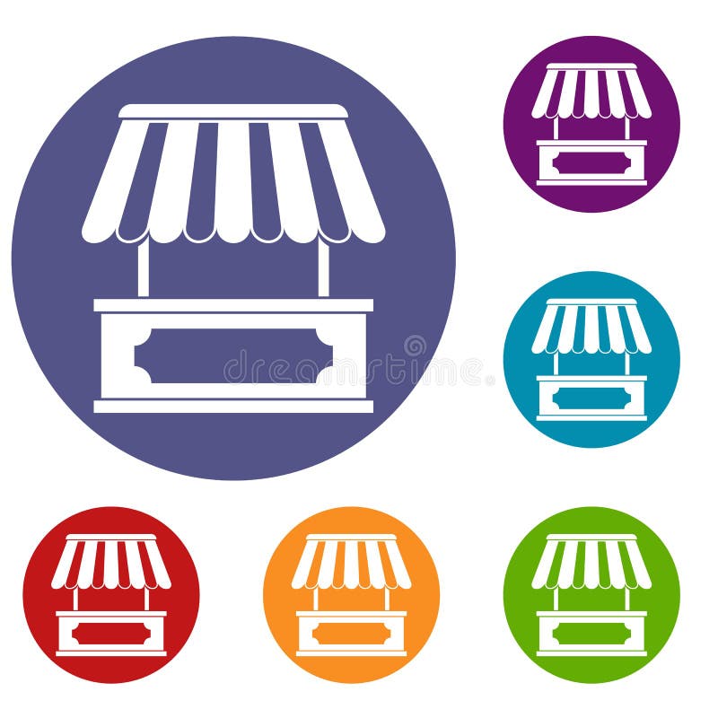 Icône De Kiosque De Rue, Style D'ensemble Illustration de Vecteur ...