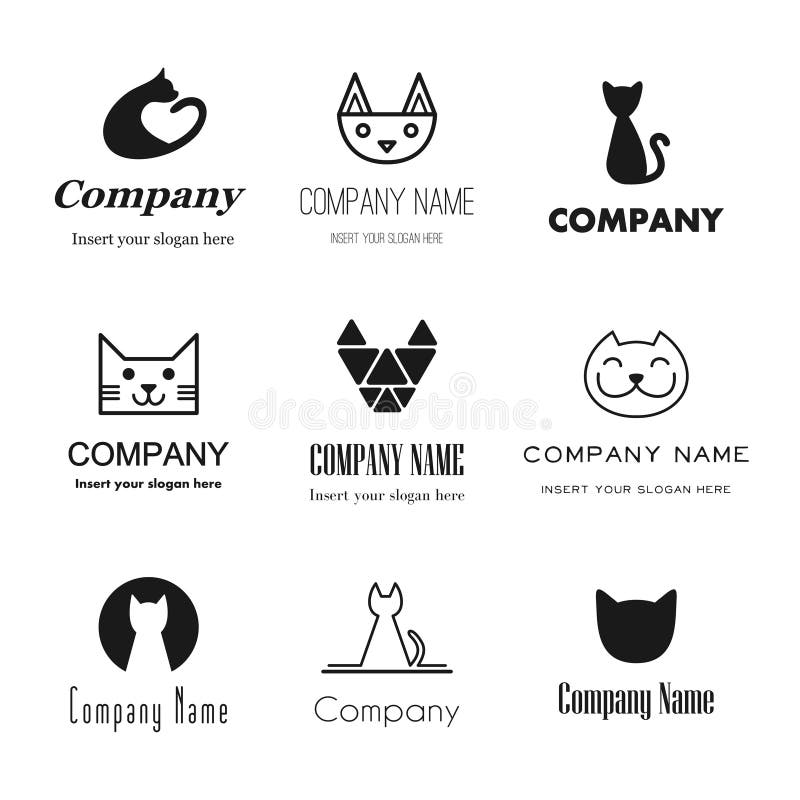 Icônes de logos de chat illustration de vecteur. Illustration du marque ...