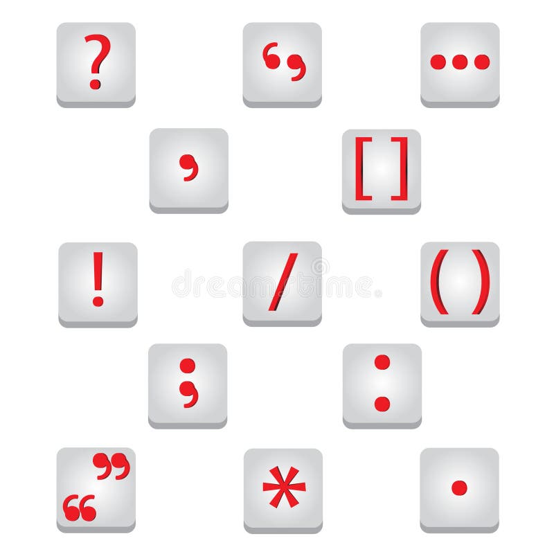 Icônes De Signes De Ponctuation Illustration de Vecteur - Illustration ...