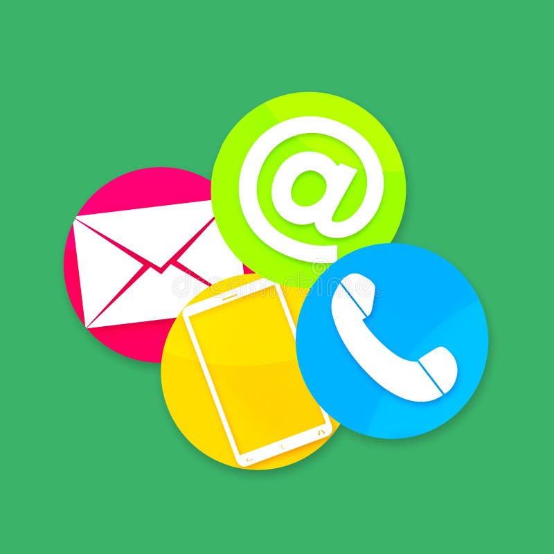 Icônes de contactez-nous illustration stock. Illustration of message ...