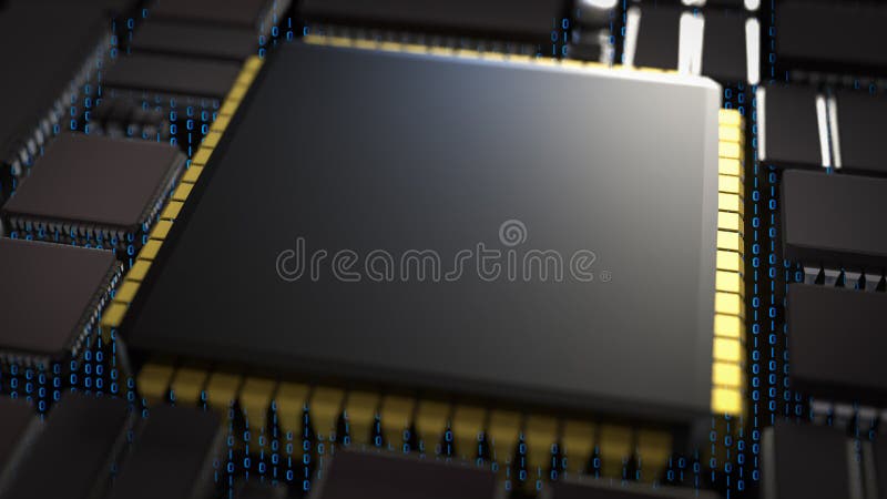 The IC on PCB Board for it or Technology Concept 3d Rendering Stock ...