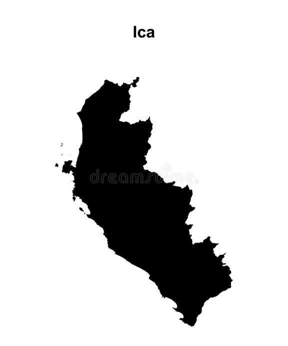 Ica outline map stock vector. Illustration of vector - 360616495