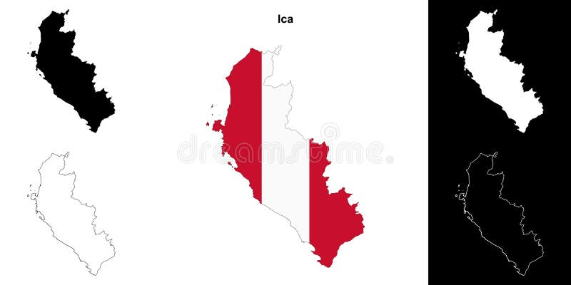 Ica Region Blank Outline Map Stock Illustrations – 4 Ica Region Blank ...