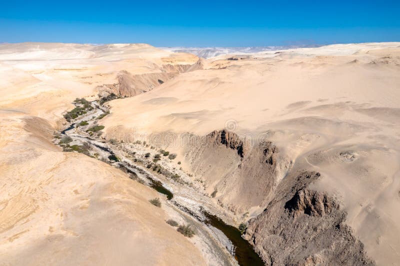 Ica River at Canyon De Los Perdidos in Peru Stock Image - Image of ...
