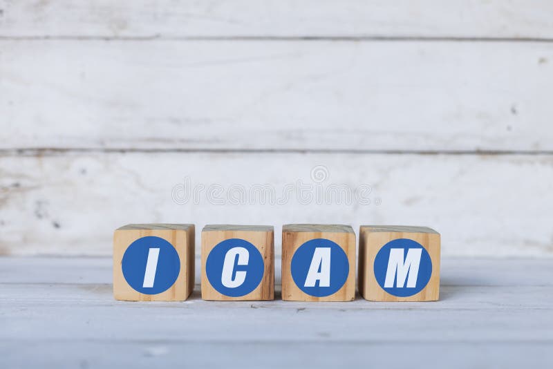 Icam Concept Written on Wooden Cubes or Blocks, on White Wooden ...
