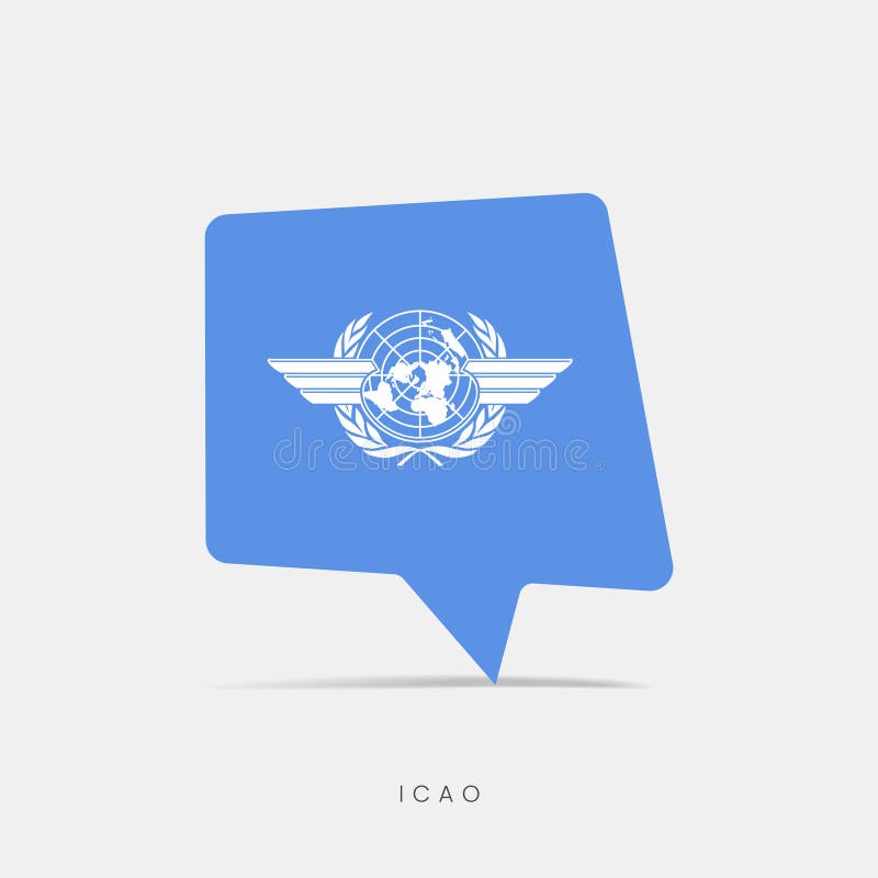 ICAO flag bubble chat icon stock vector. Illustration of message ...