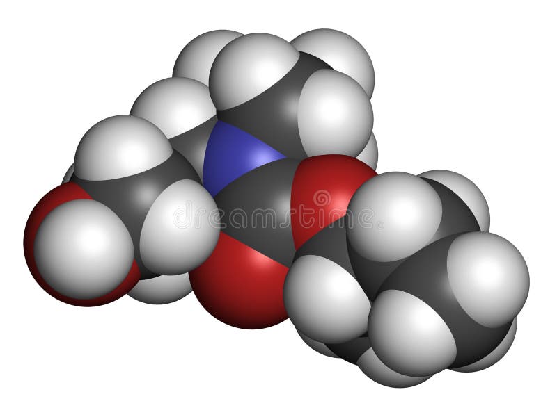 Icaridin Picaridine Insect Repellent Molecule. Stock Illustration ...
