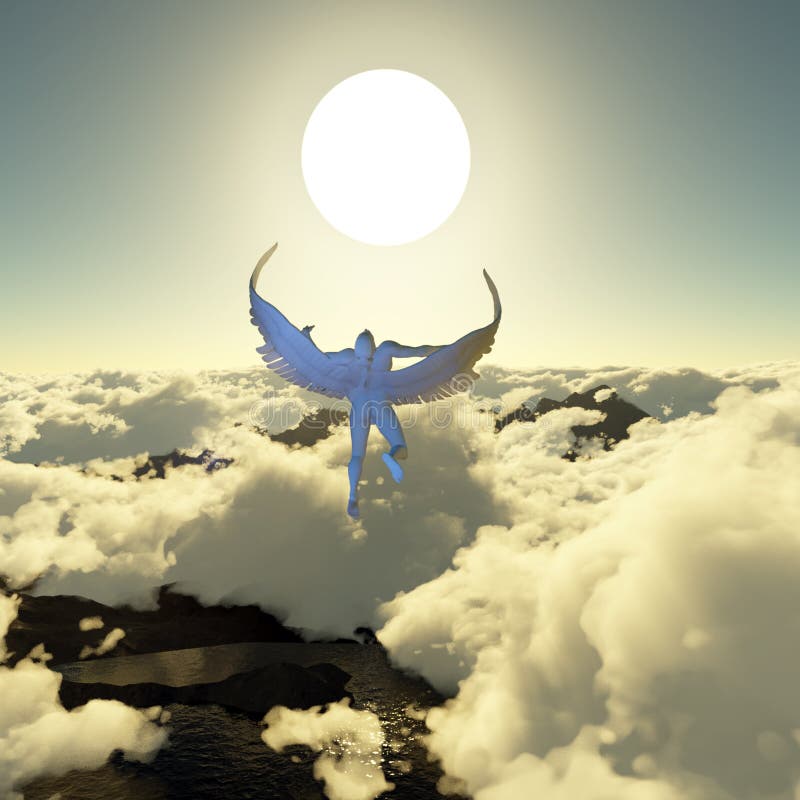 Icarus stock illustration. Illustration of mythology, escape - 9282719